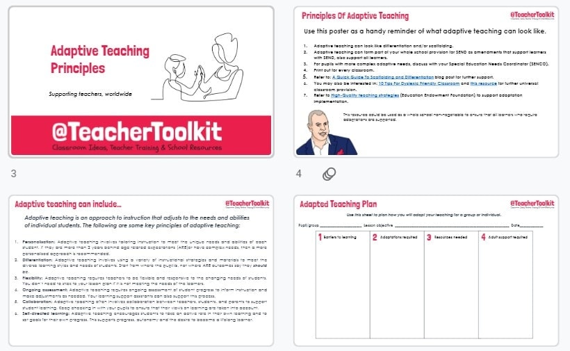 Adaptive Teaching Principles - TeacherToolkit