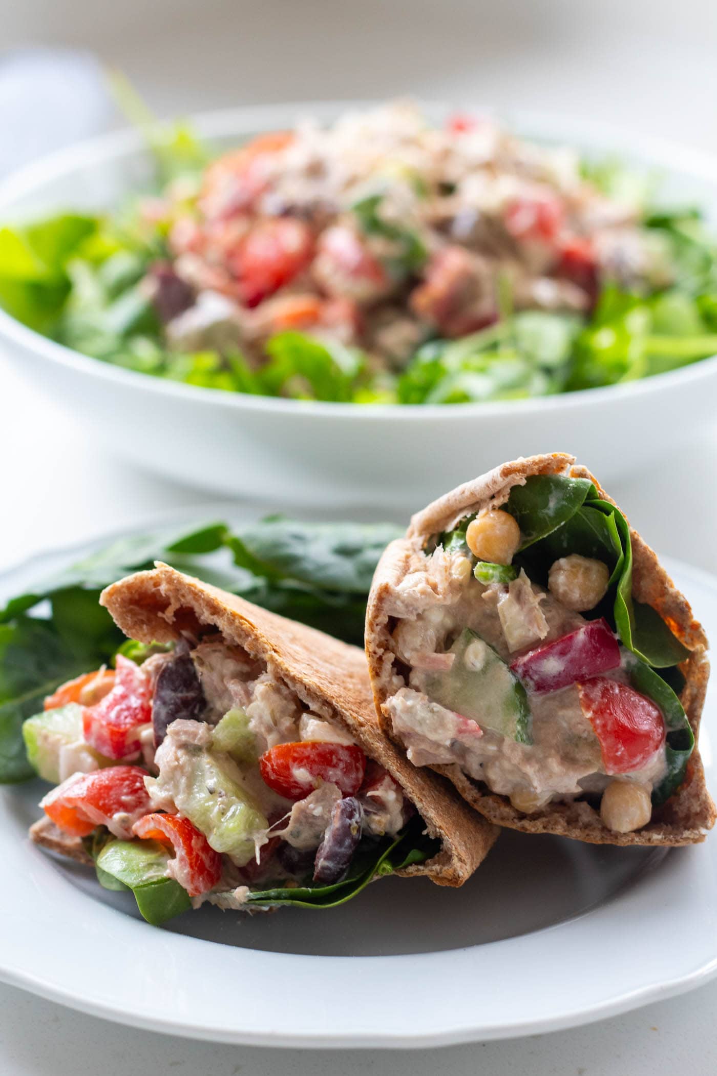 Mediterranean Feta Tuna Salad with Olives