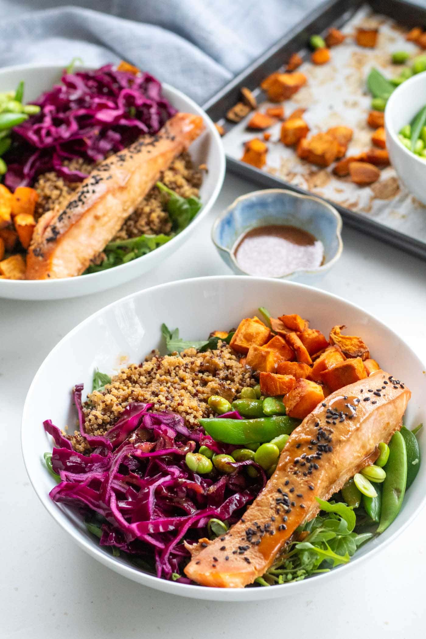 Easy Miso Salmon Bowls