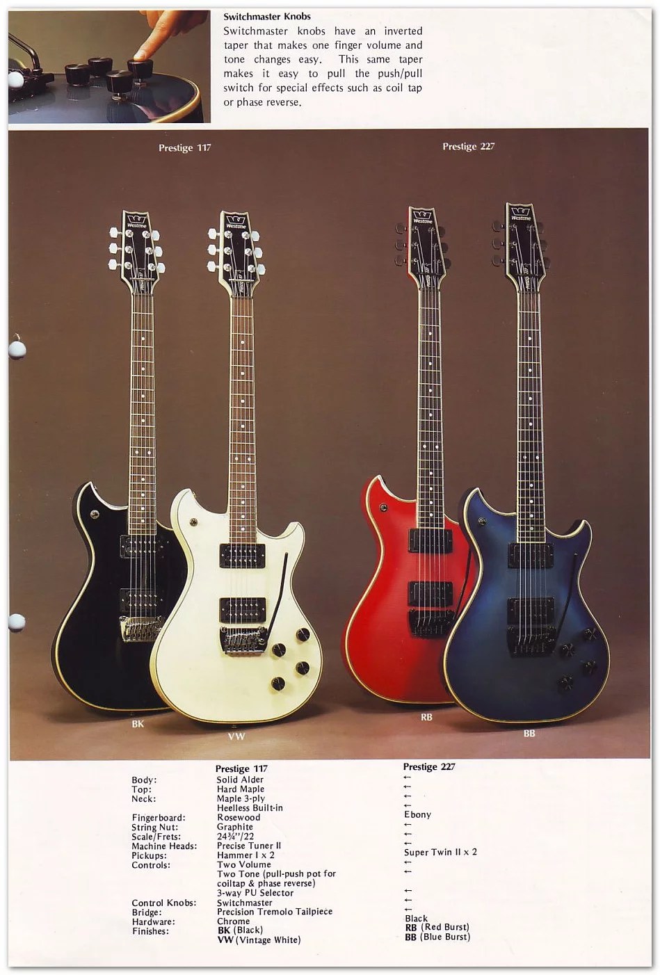 1984 Catalogue & UK Price List - Westone Guitars: the Home of Westone