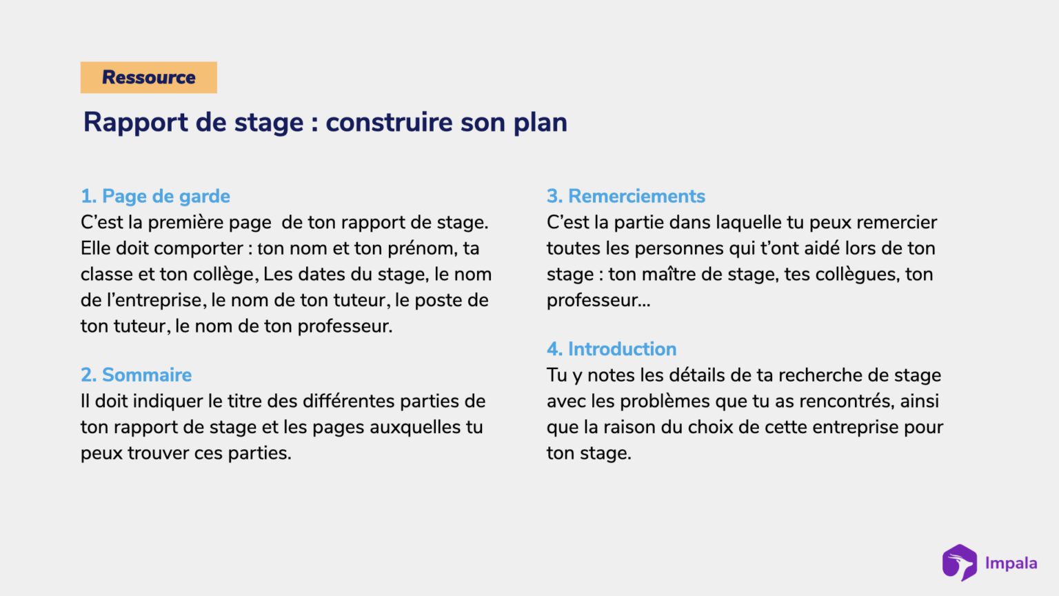 Rapport de stage 3eme : tout pour accompagner ses élèves.