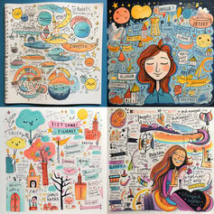Color Sketchnote Style Art: Inspirations and Style References