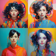 Art Inspirations and Styles in Triadic Color Scheme