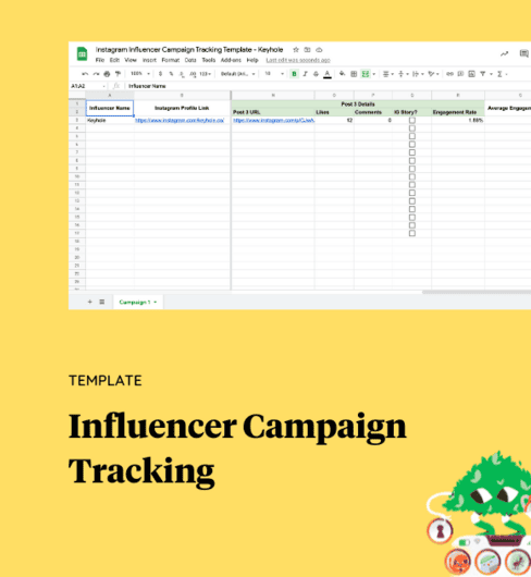 Influencer Campaign Tracking Template [Free Spreadsheet] | Keyhole