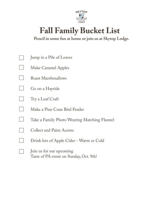 Fall Family Bucket List | Poconos Resort | Skytop Lodge