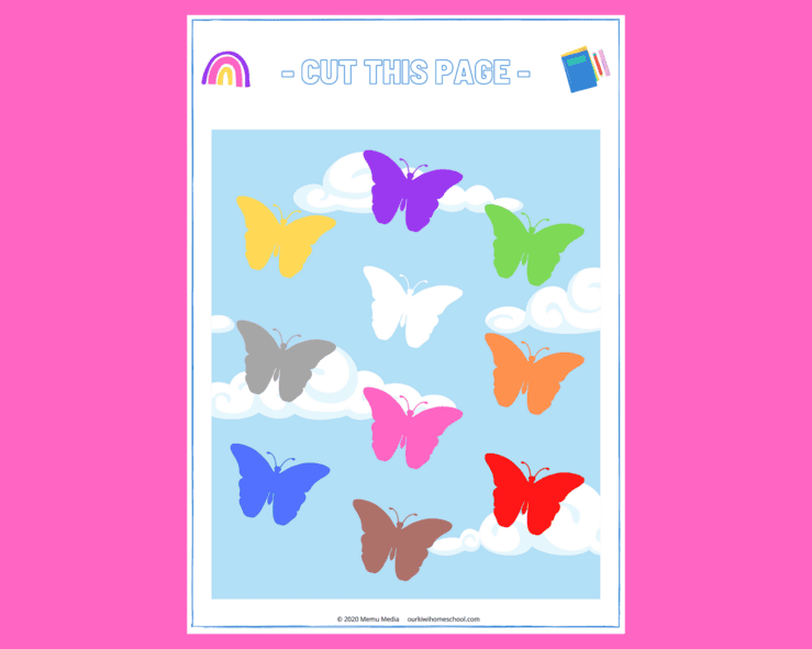 Butterfly Color Matching Activity - Our Kiwi Homeschool