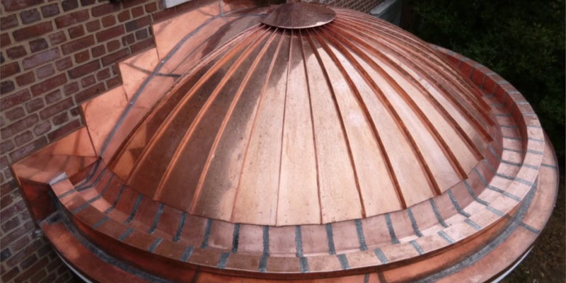 flat seam copper roof