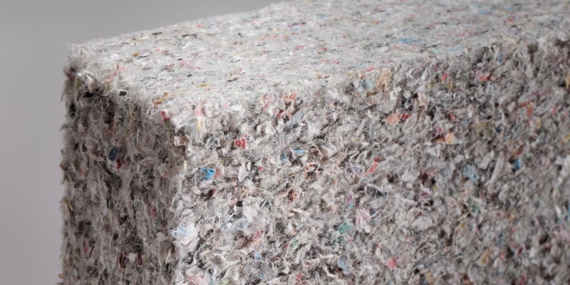 white cellulose insulation