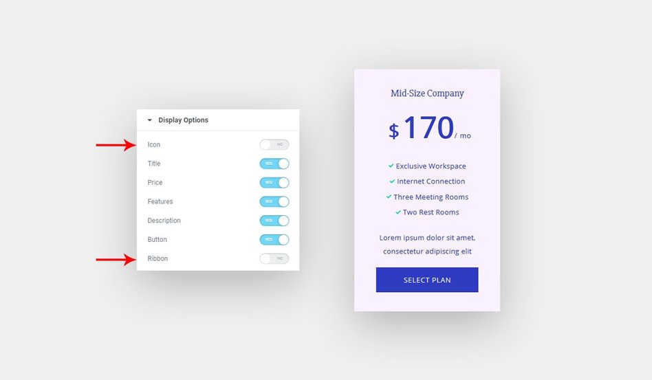 pricing table design elementor