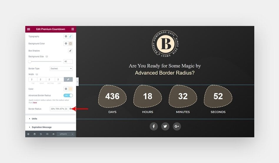 elementor rounded corners