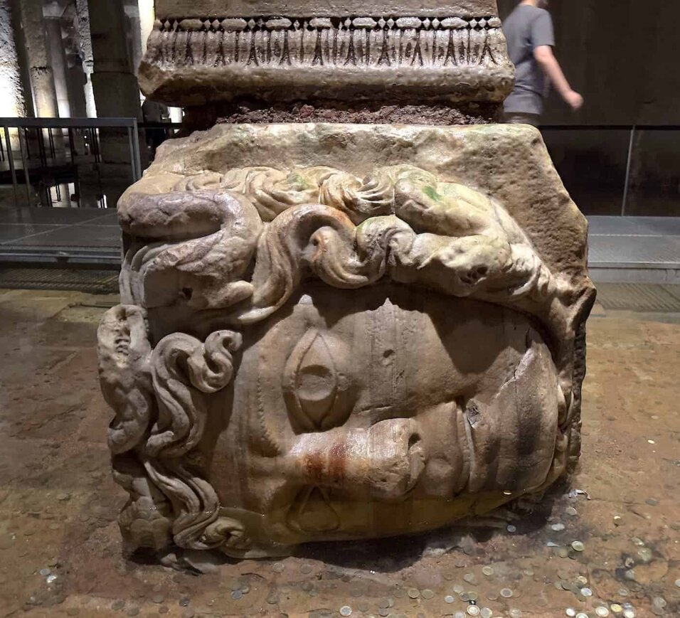 Basilica Cistern Medusa Shadow
