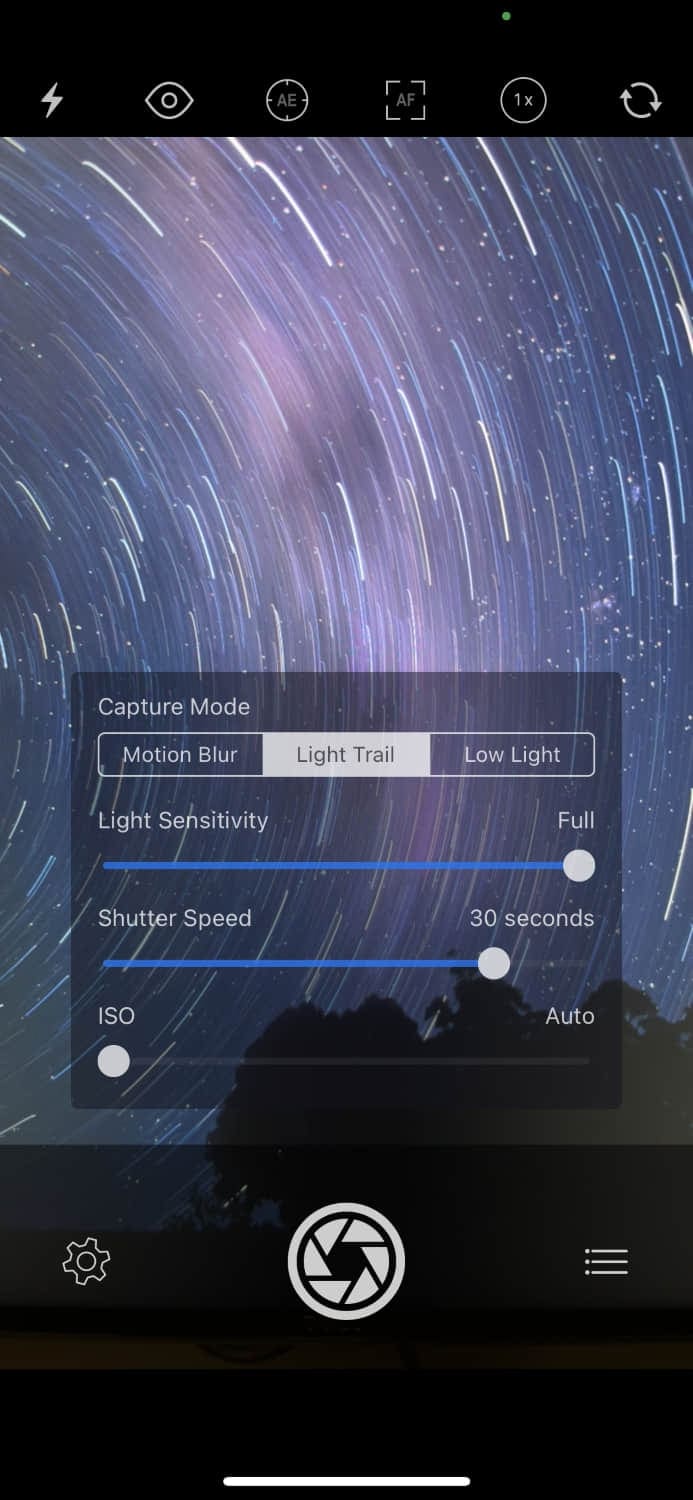 iphone 30s shutter speed