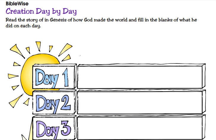 Creation Day 1 Craft