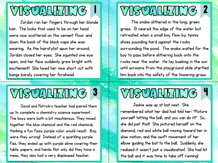 Comprehension Strategies Visualizing