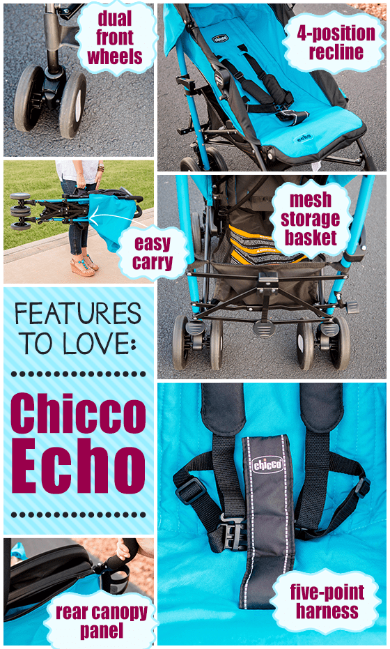 chicco echo stroller blue