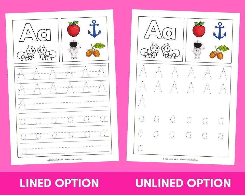 tracing letters lines