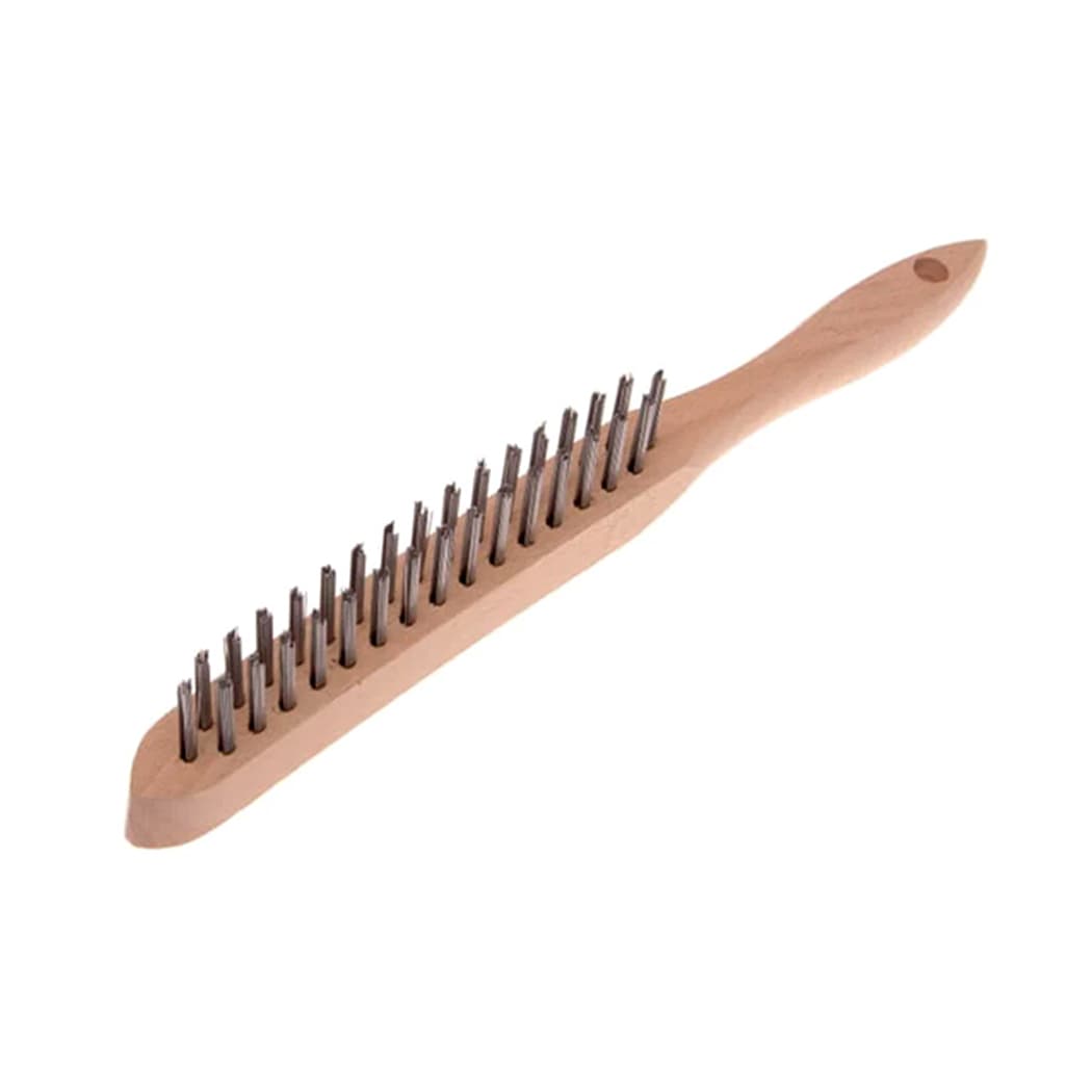 Faithfull Brass 4 Row Wire Scratch Brush | Cornish Lime