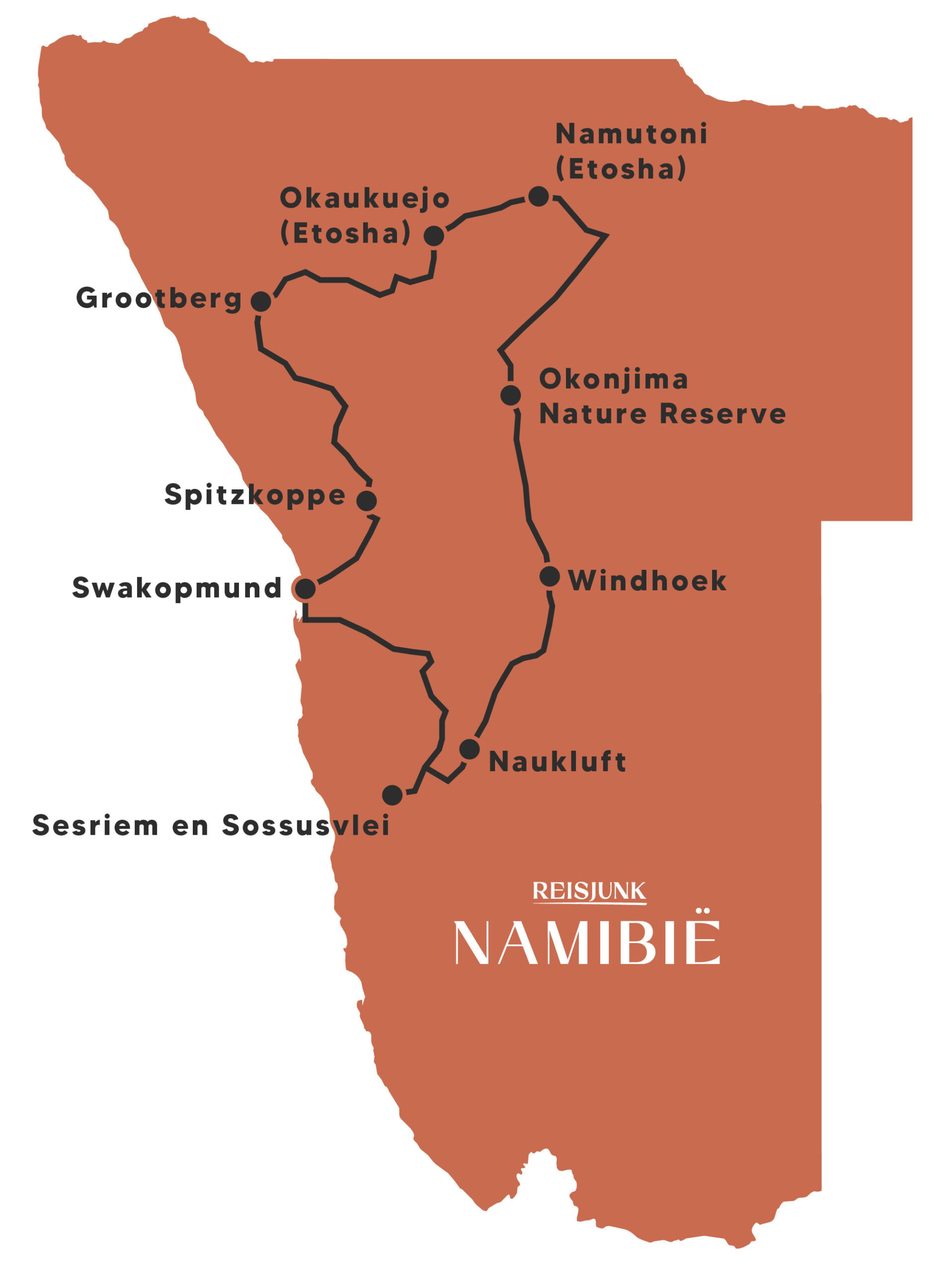 De ultieme reisroute voor een rondreis door Namibië + tips