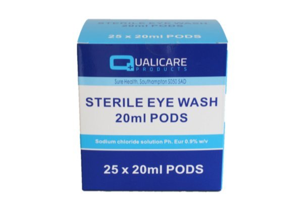 Qualicare Sterile Eye Wash 20ml Pods | Cornish Lime