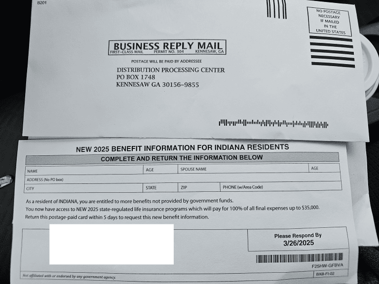 Distribution Processing Center Mailer