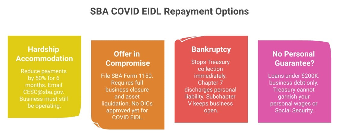 SBA COVID EIDL in Default: Your Options Before Panic Sets In