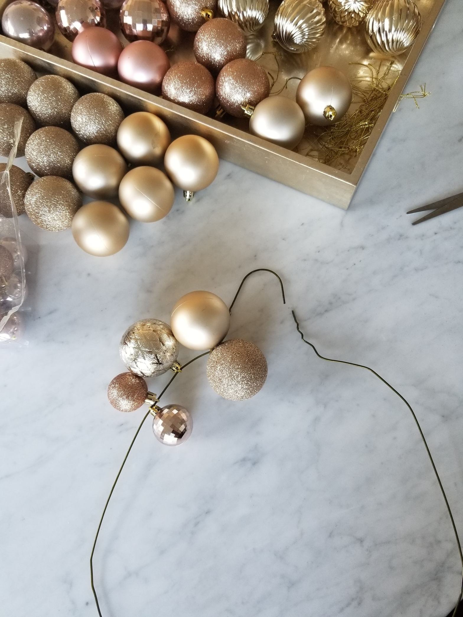 DIY Ornament Ball Wreath In 8 Easy Steps - This Dear Casa