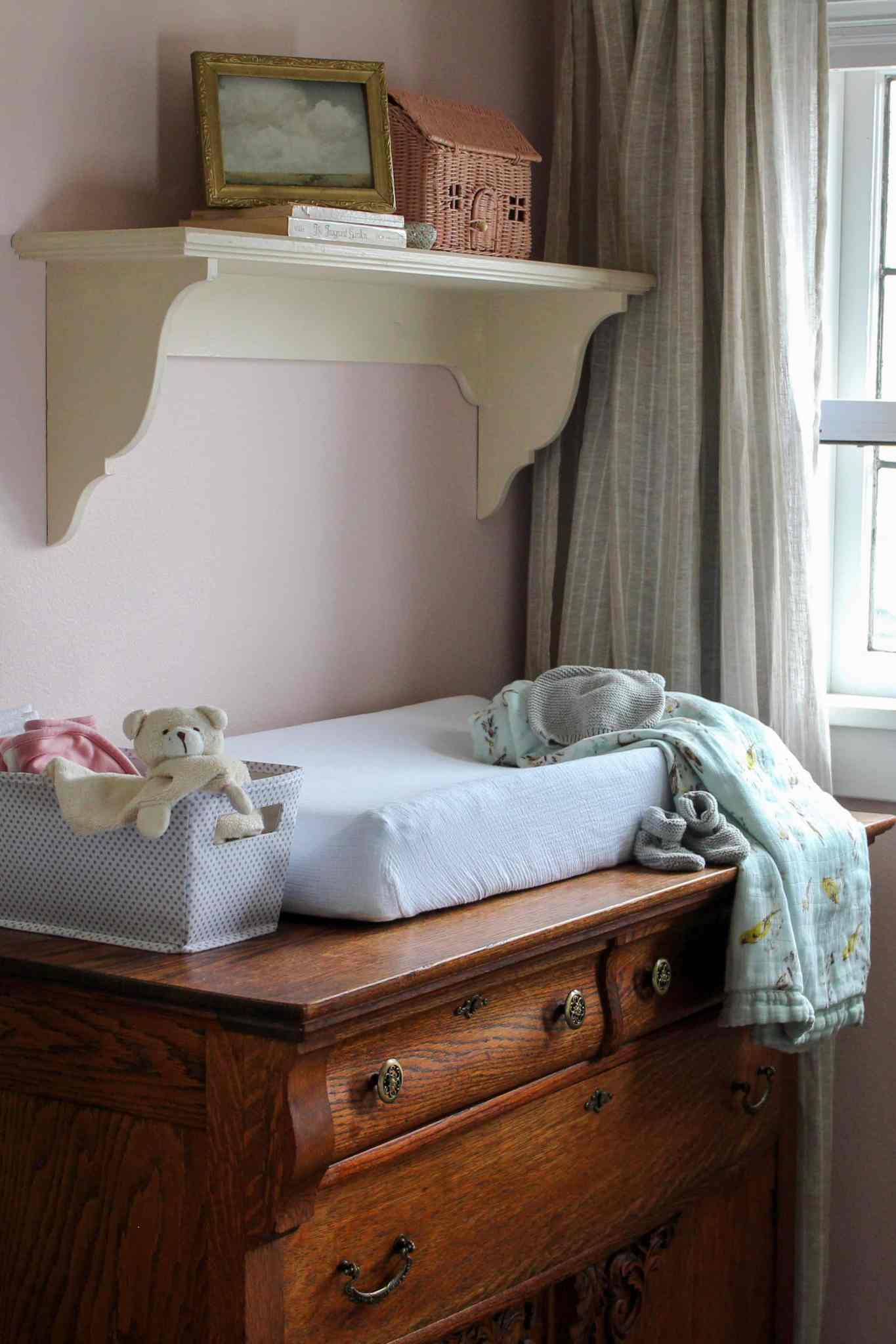 How To Style Vintage Furniture As Changing Table - This Dear Casa