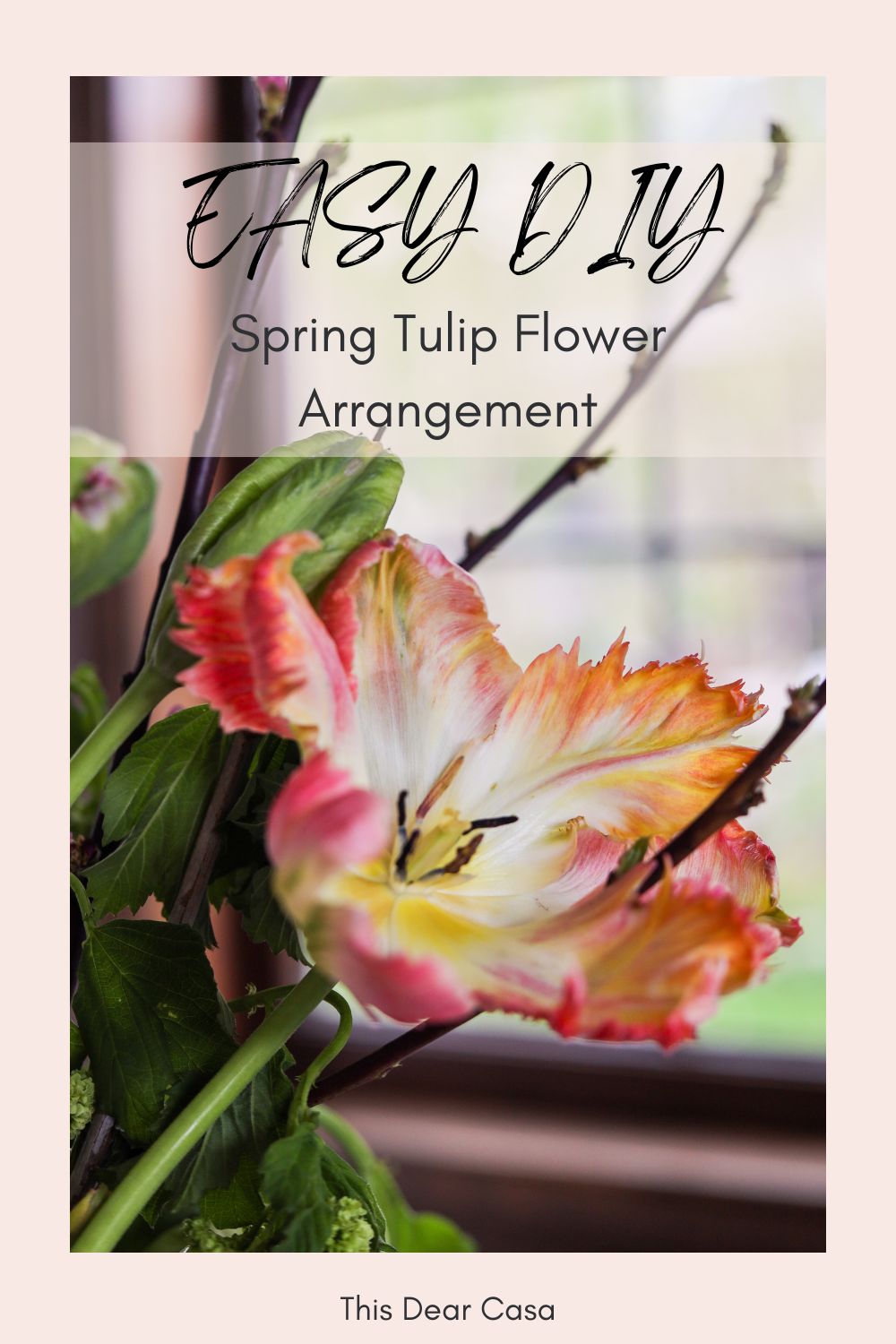 How to Make an Easy Delightful Spring Tulip Flower Arrangement - This ...