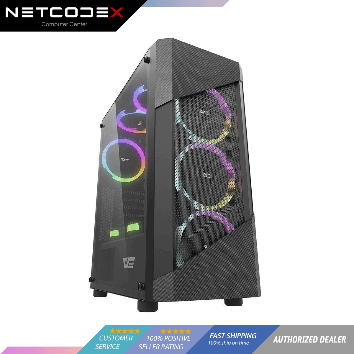 Buy Darkflash POLLUX Mid-tower ATX Gaming Case Black | Desktop Casing ...