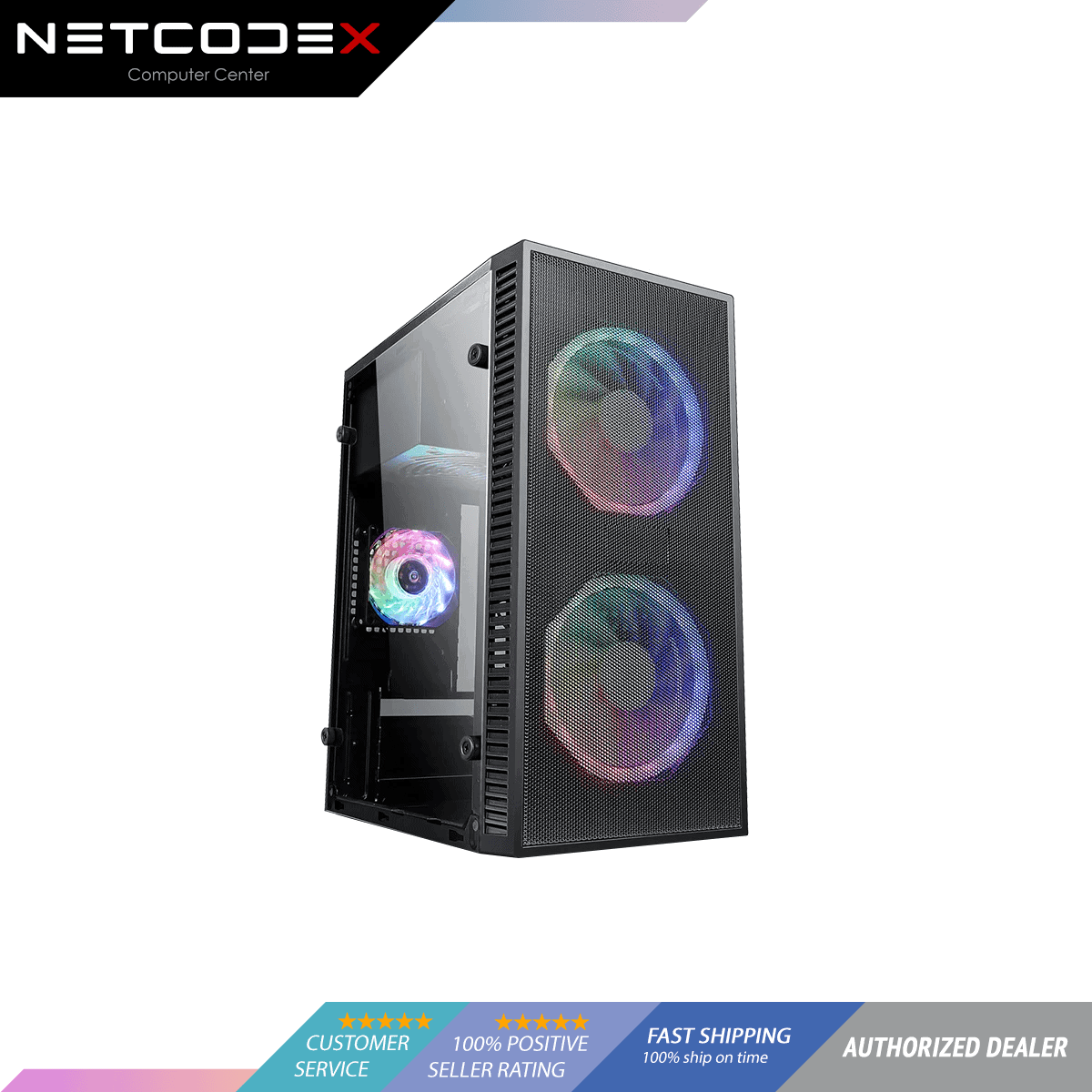 Buy Inplay Wind 01 Mesh Micro ATX Case | Acrylic Side Panel BLACK ...