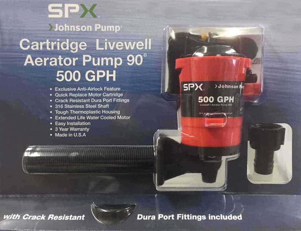 SPX Johnson Cartridge Aerator Pump 500 GPH 90° 12 Volt 32-3850