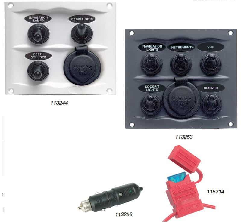 BEP Splash Proof Switch Fuse Panels 3 Way Power Socket White