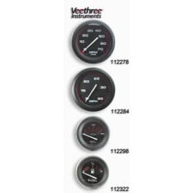 Veethree Instruments Black Amega Domed Gauge Tachometer 7000 RPM inboard