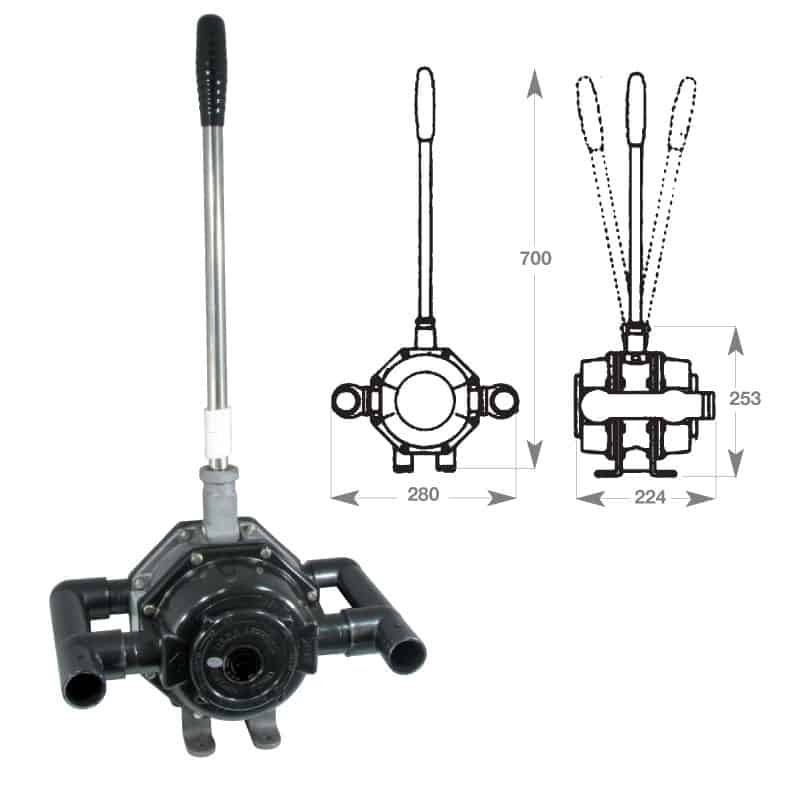 Henderson Manual Bilge Pump Mk5 Double Action MH5570