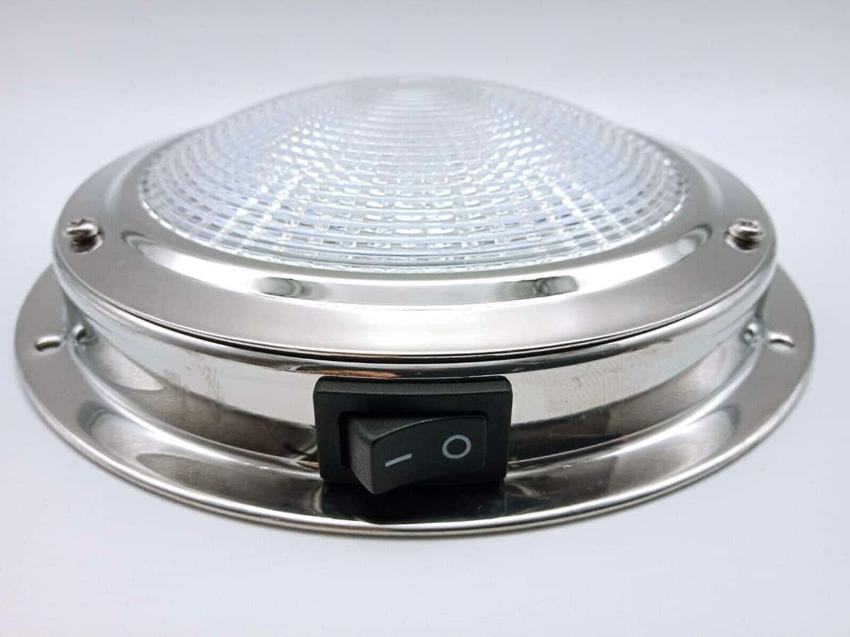LED Stainless Steel Dome Lights - Large 160mm 12 Volt LED Stainless Steel Dome Lights - Large 160mm 12 Volt