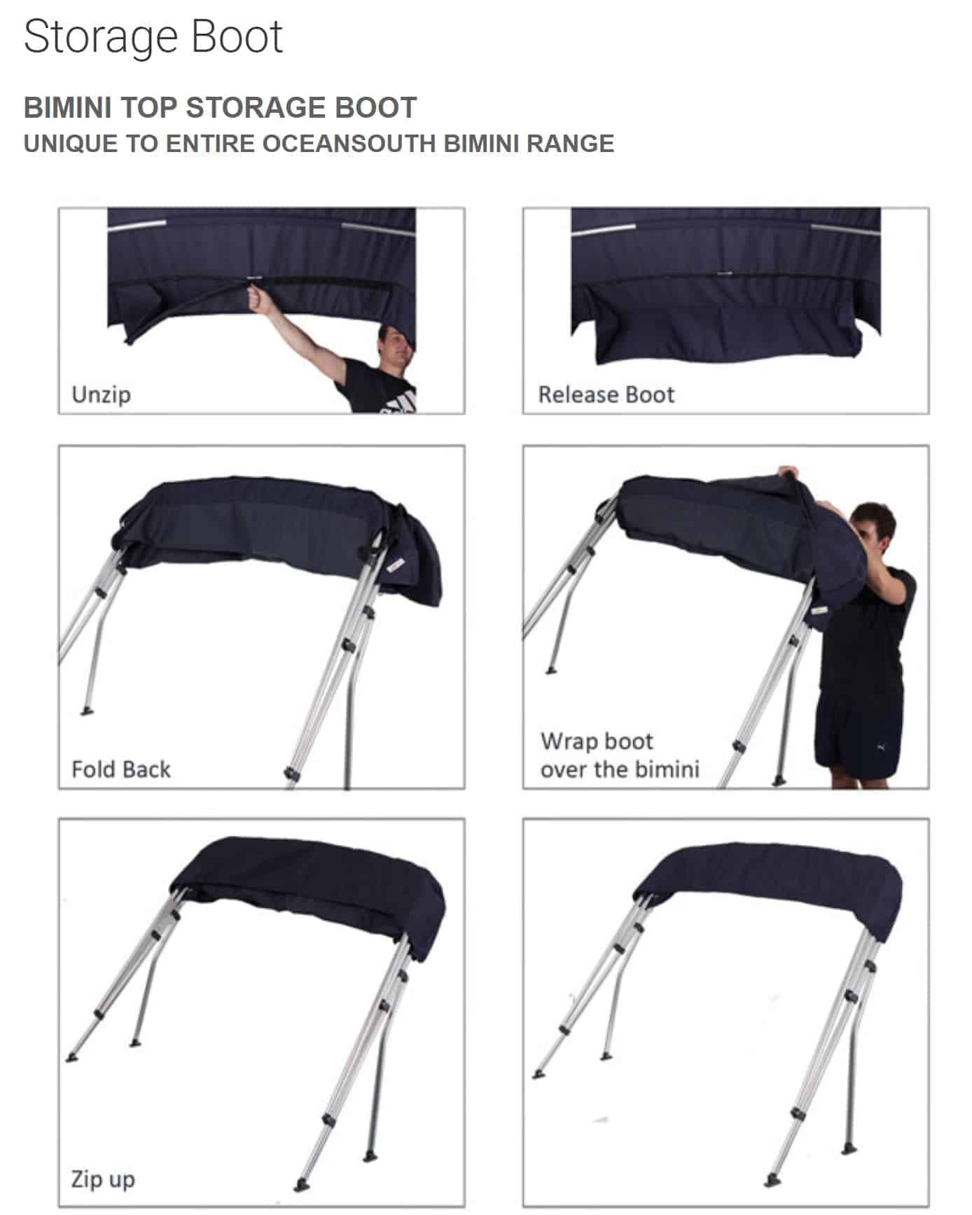 Oceansouth 3 Bow Bimini Top