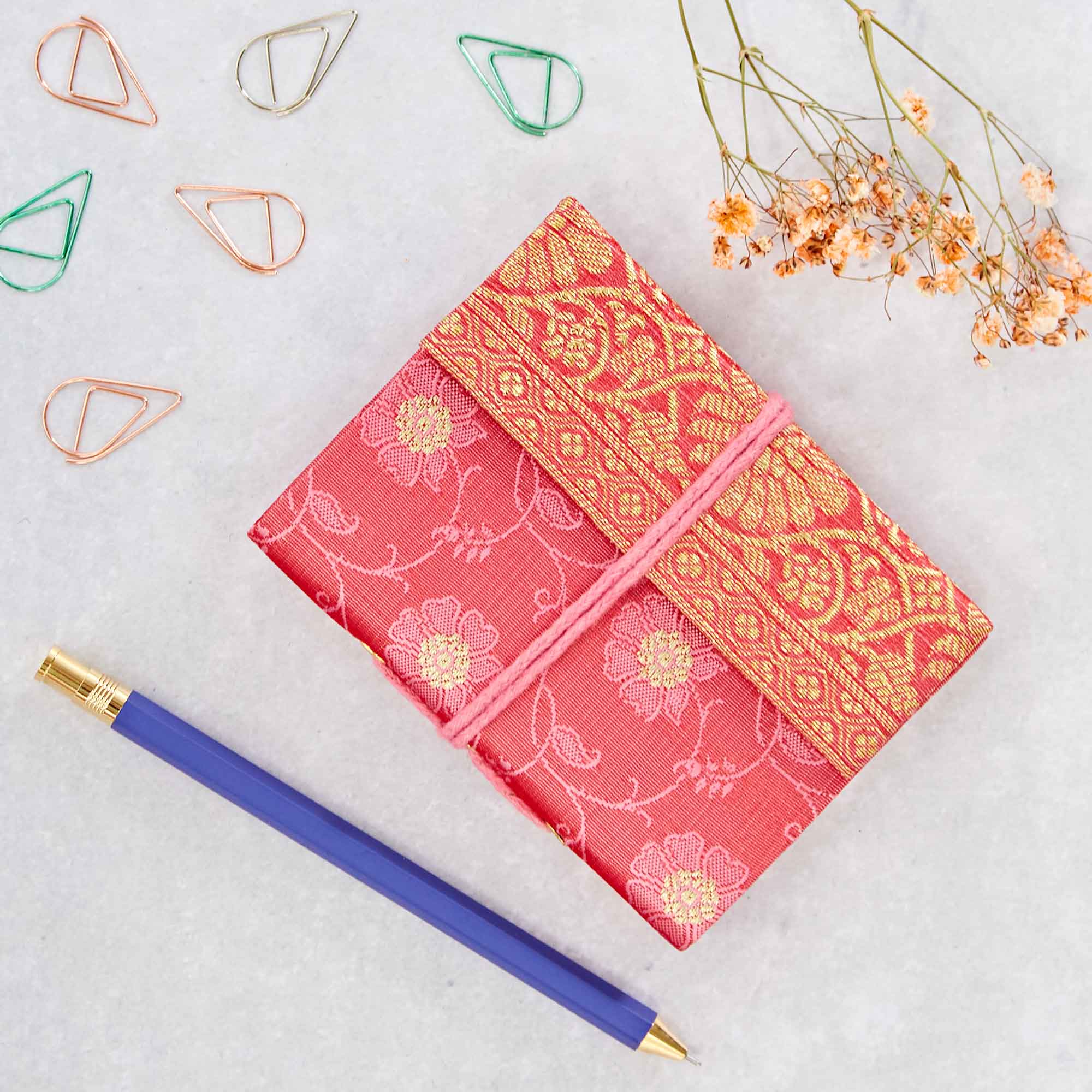 Mini Sari Fabric Notebook | Paper High