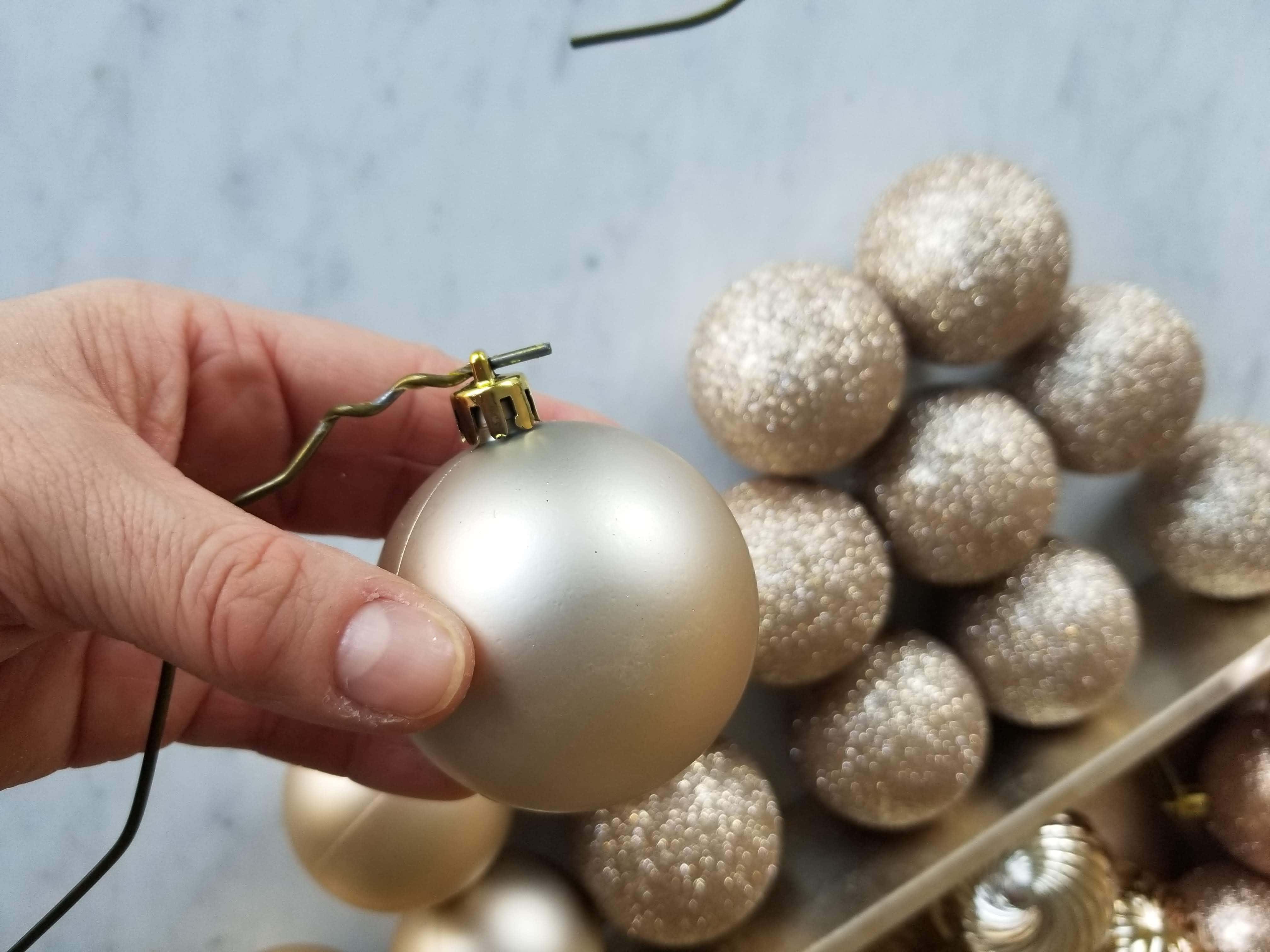 DIY Ornament Ball Wreath In 8 Easy Steps - This Dear Casa