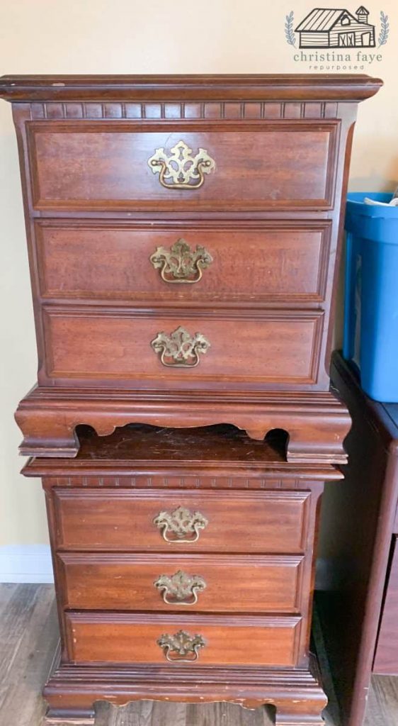 Chest of Drawers Makeover: Painted Two-tone Black And Wood | Oh My Sander