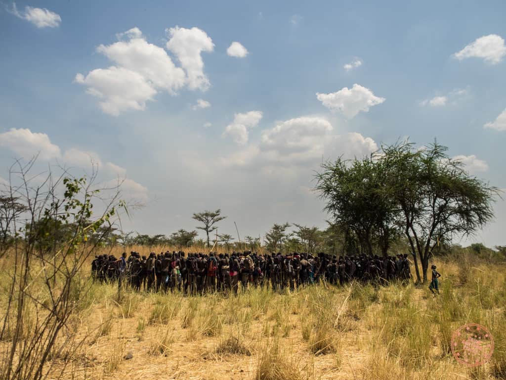 Mursi Tribe Donga Stick Fighting Tournament in Omo Valley, Ethiopia