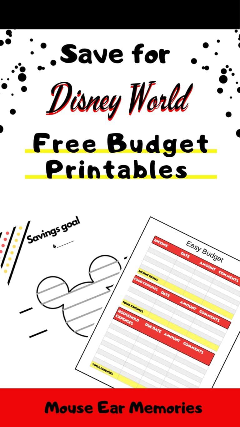 Free Budgeting Printables for Disney World Planning - Mouse Ear Memories