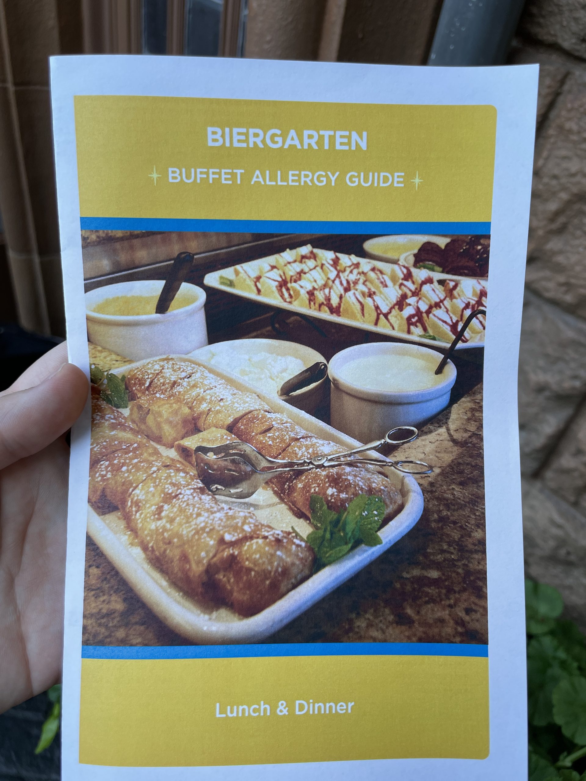 Review: EPCOTs Biergarten Food Allergy Menu and Eats - Mouse Ear Memories