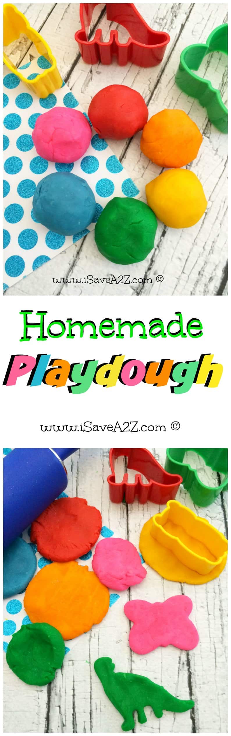 Homemade Playdough Recipe - iSaveA2Z.com