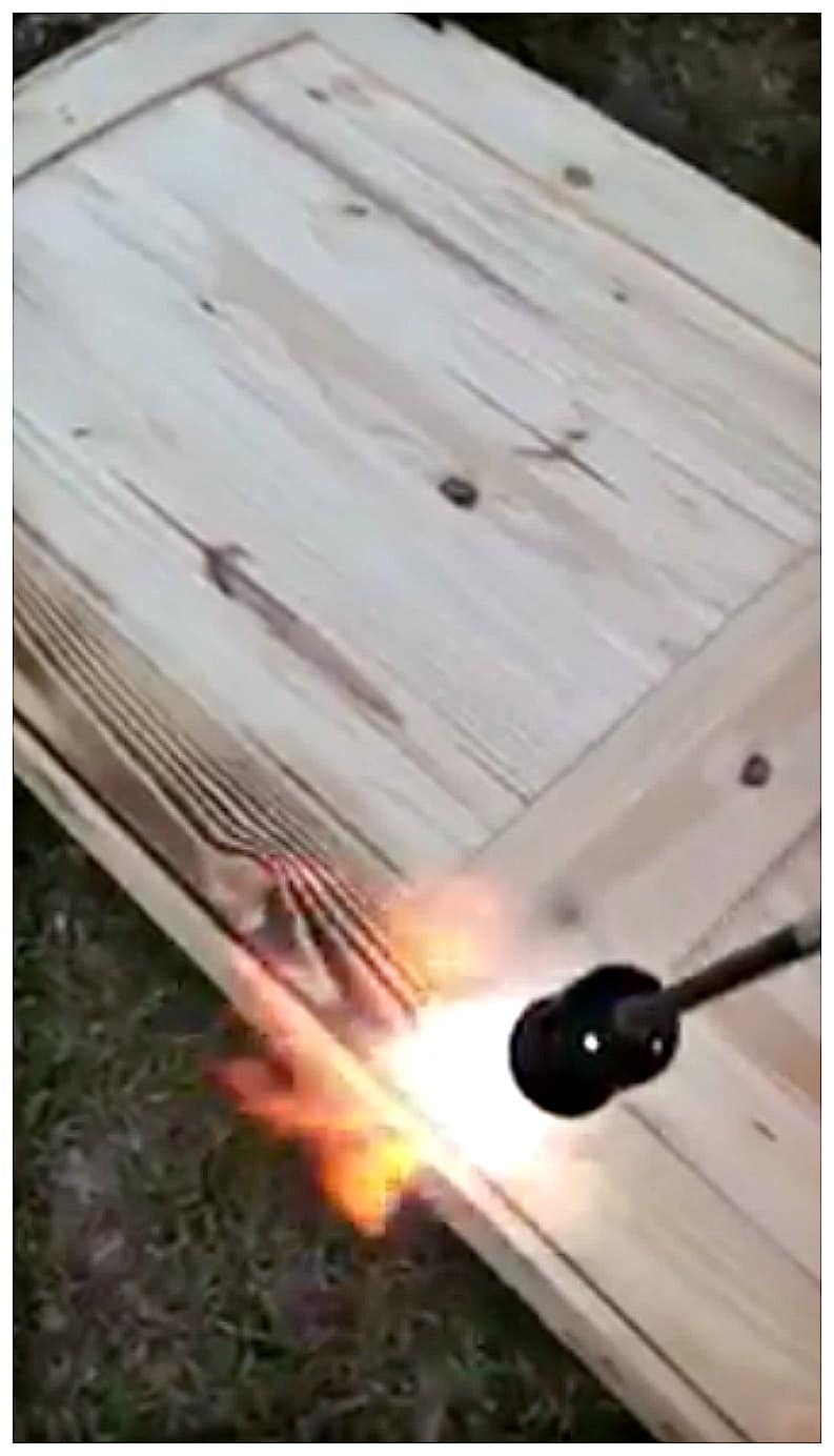 Burnt Wood Door Design Idea - iSaveA2Z.com