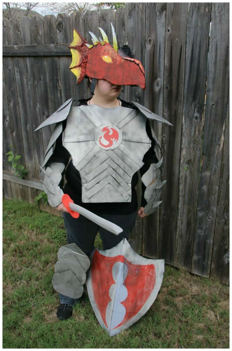 Dragon Knight Costume Made Out Of Boxes - Boxtumes! - iSaveA2Z.com