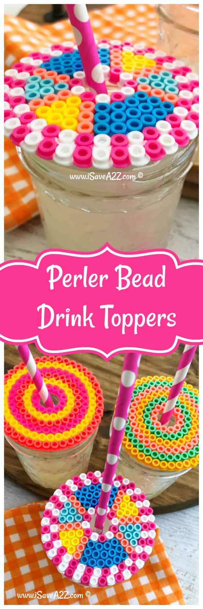 Perler Ideas: Perler Beads Drink Topper - iSaveA2Z.com
