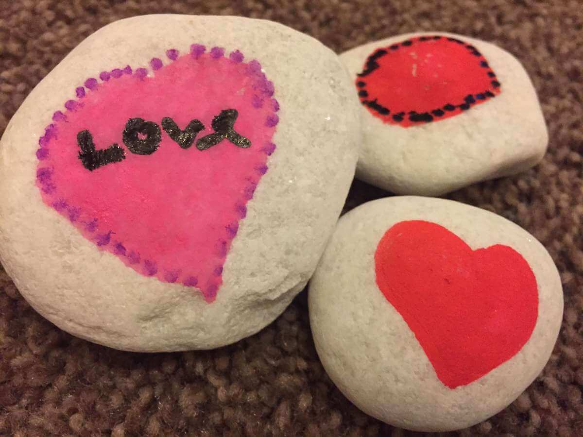 Valentines Rock Painting Ideas Love Stones · The Inspiration Edit