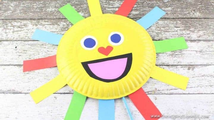 Summer Sun Paper Plate Craft Puppet · The Inspiration Edit
