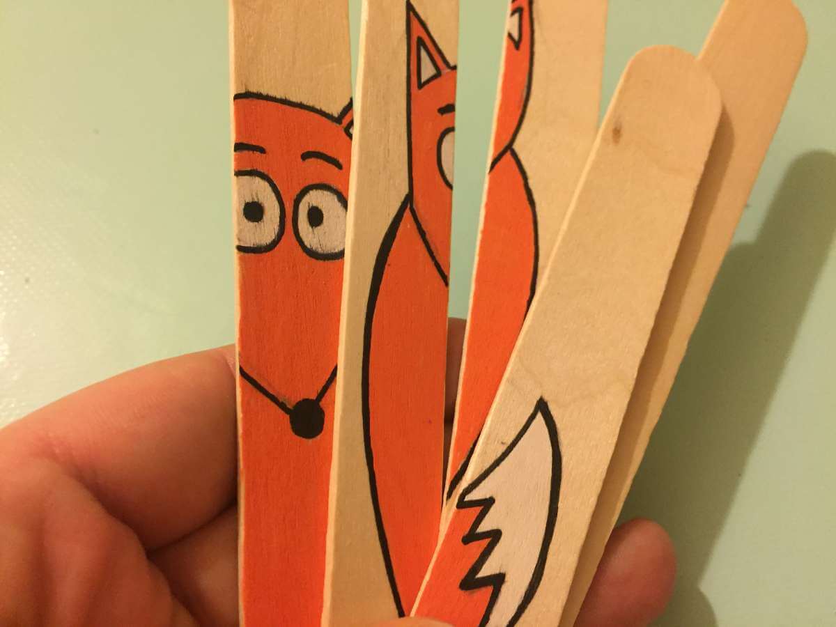 Popsicle Stick Fox Craft For Kids · The Inspiration Edit