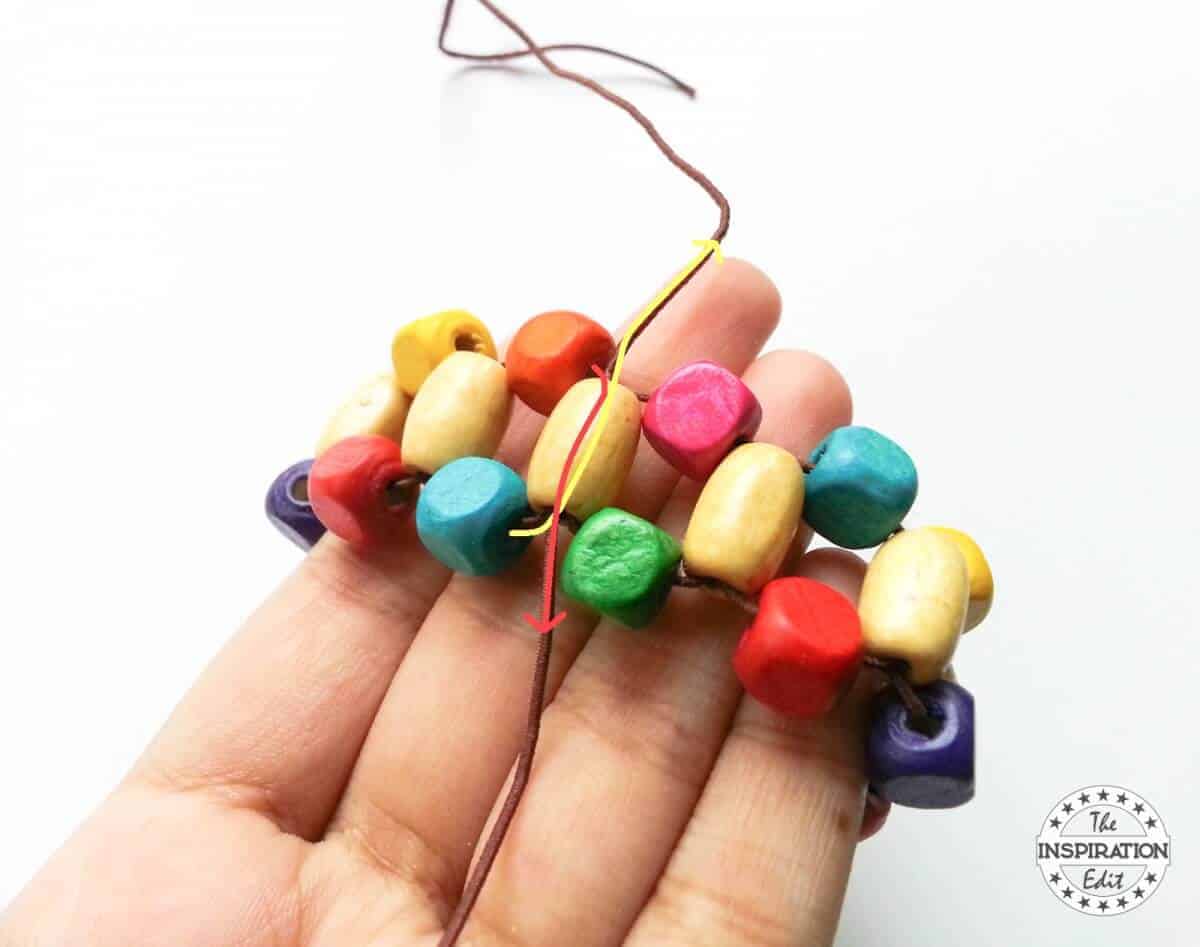 DIY Beaded Bracelet Jewellery Craft For Kids · The Inspiration Edit